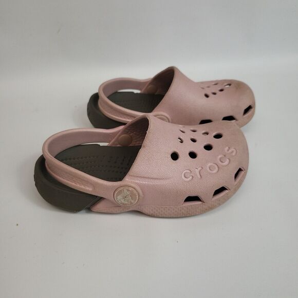 CROCS | Shoes | Crocs C7 Kids Youth Pink Crocband Sandals Clog Shoes ...